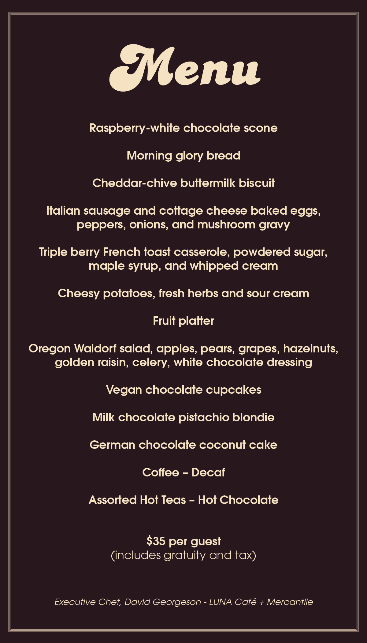 Chocolate Brunch 2023 - Oregon Chocolate Festival